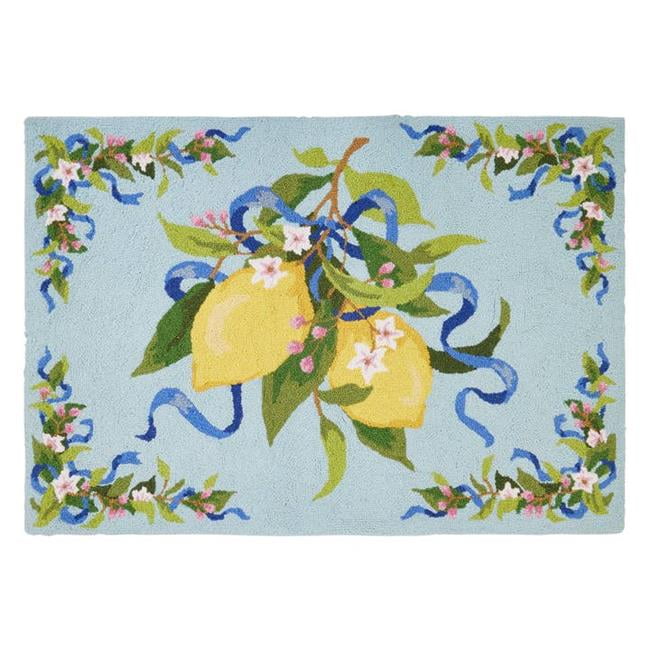 Peking Handicraft 27 x 40 in. Lemons Hook Area Rug, Multi Color ...