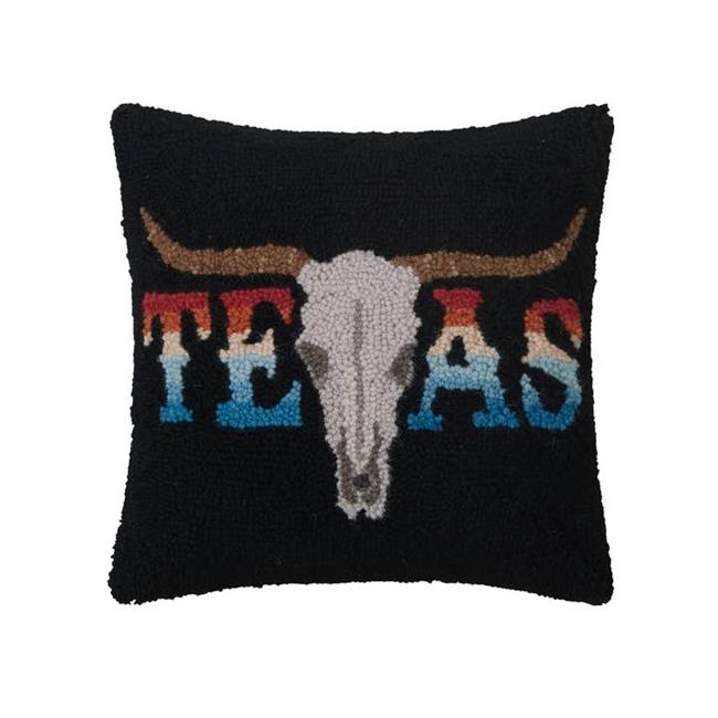 Peking Handicraft 30AV245C14SQ 14 x 14 in. Longhorn Skull Texas Poly ...