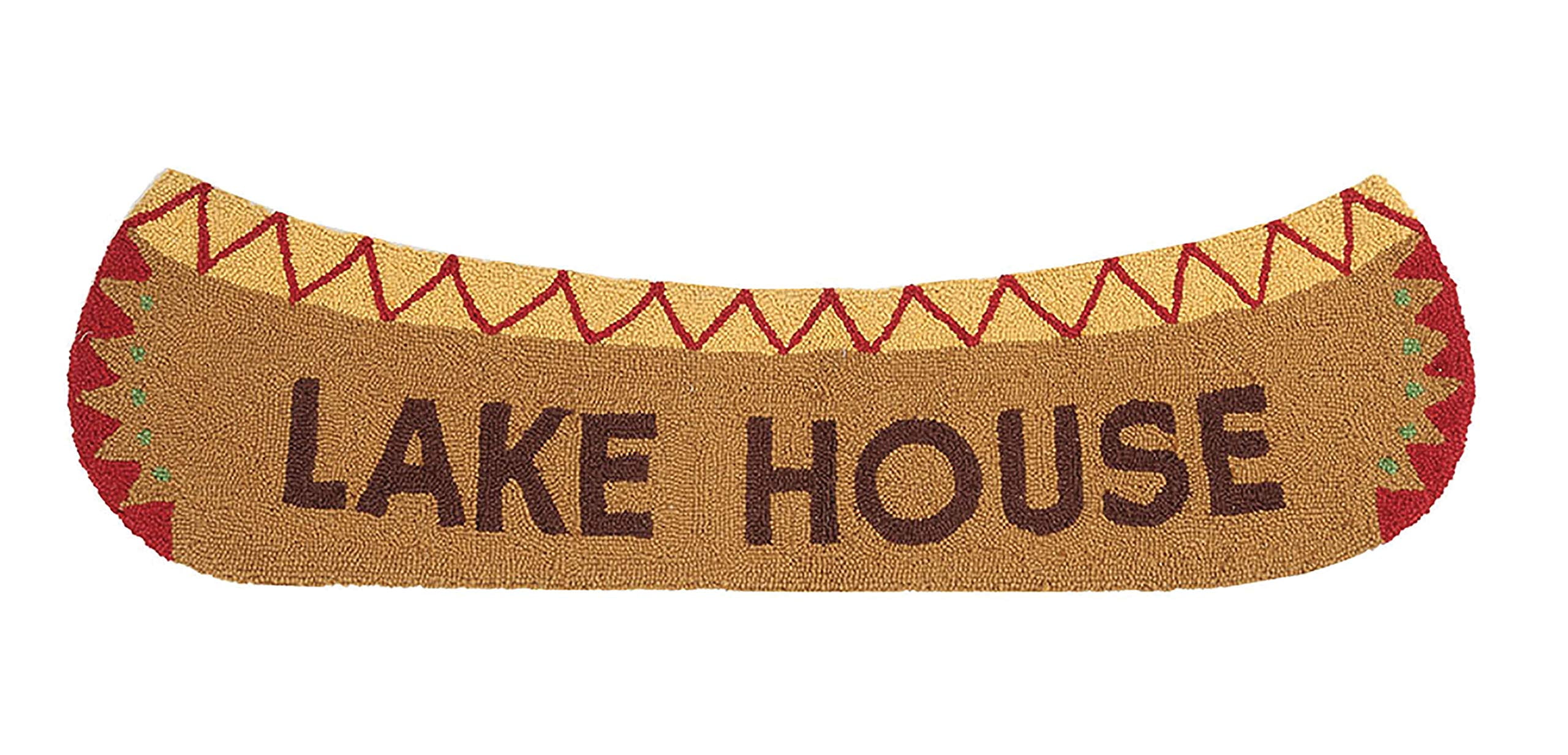 Peking Handicraft 30HRS1154C47 Lake House Canoe Shaped Hook Rug, 47 ...