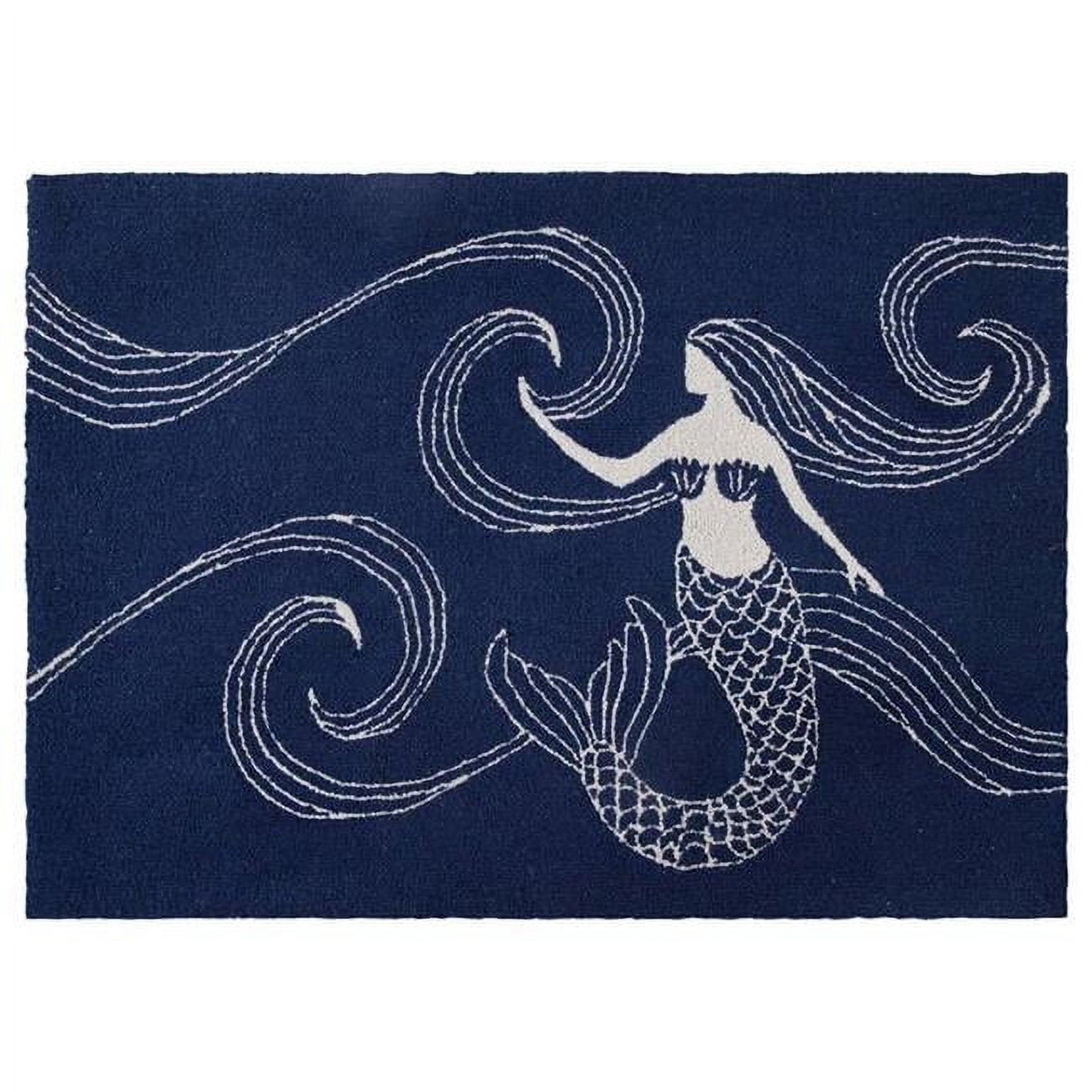 Peking Handicraft 30KN377C47 34 x 47 in. Mermaid Hook Area Rug, Multi ...
