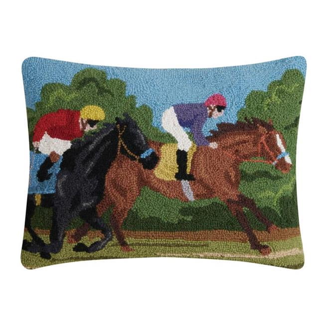 Peking Handicraft 30SJM10939C20OB 16 x 20 in. Two Racing Horses Poly ...
