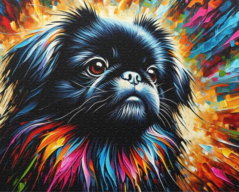 Pekingese | Black | Dog Jigsaw Puzzle | 500 Pieces | Fun Brain Puzzle ...