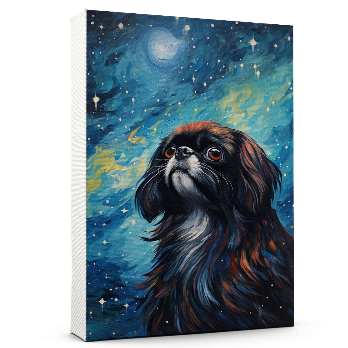 Pekingese Canvas Wall Art Print, Dog Artwork Poster for Bedroom Living ...