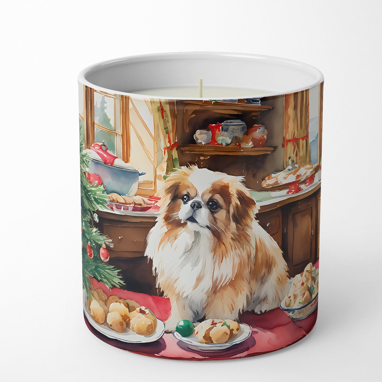 Pekingese Christmas Cookies Decorative Soy Candle 3.25 in x 3.75 in ...