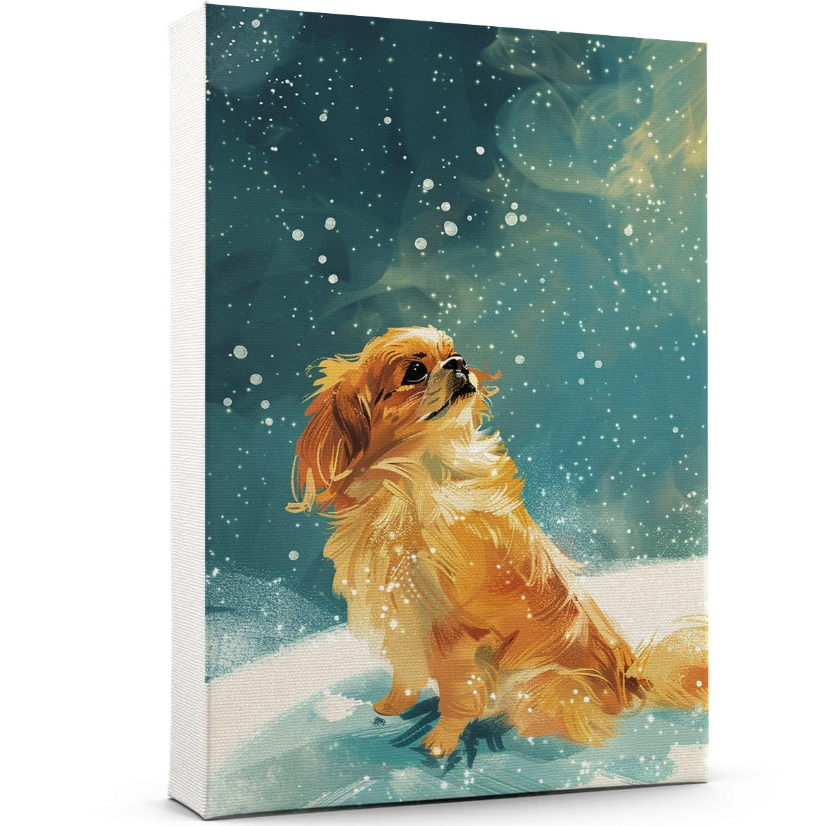 Pekingese Dog Art Print Poster, Wall art Canvas Painting Decor, Dog Pop ...