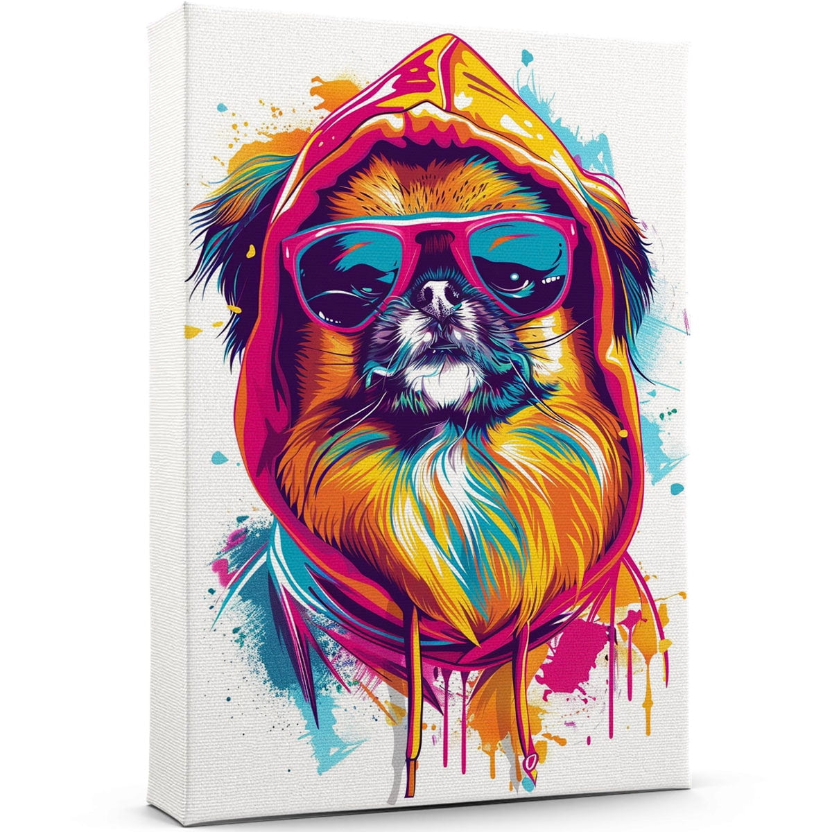 Pekingese Dog Wall Art Cute Animal Decor for Kid's Bedroom, Home Office ...