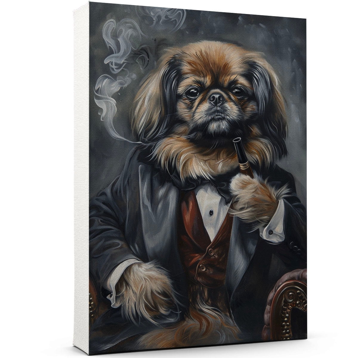 Pekingese Dog prints wall art Poster Unframe, Pekingese Boss Dog Canvas ...