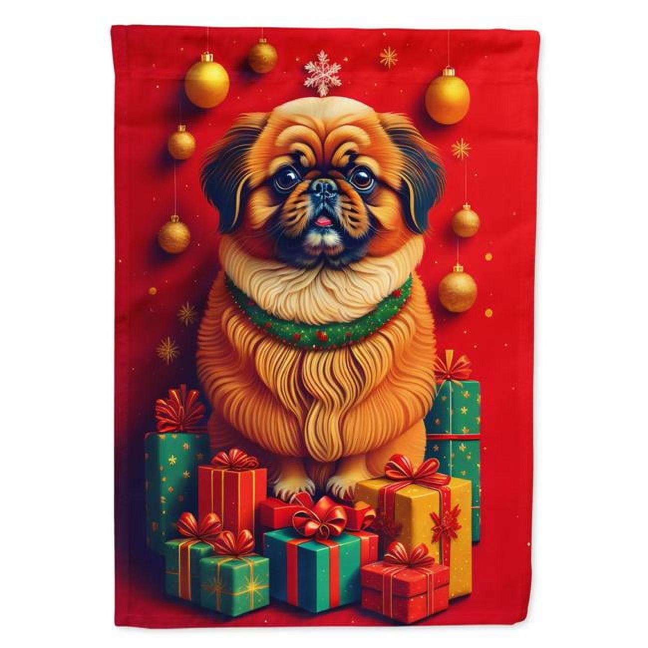 Pekingese Holiday Christmas Garden Flag 11.25 in x 15.5 in - Walmart ...