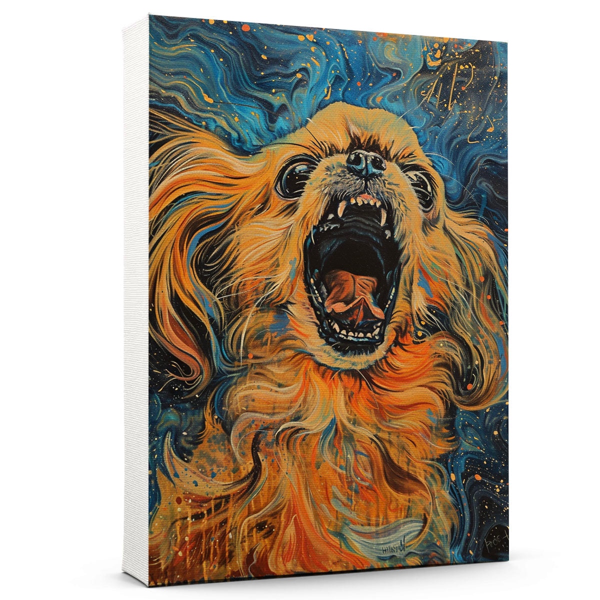 Pekingese Scream Funny Dog Poster Unframe, Pekingese Dog Canvas Frame ...