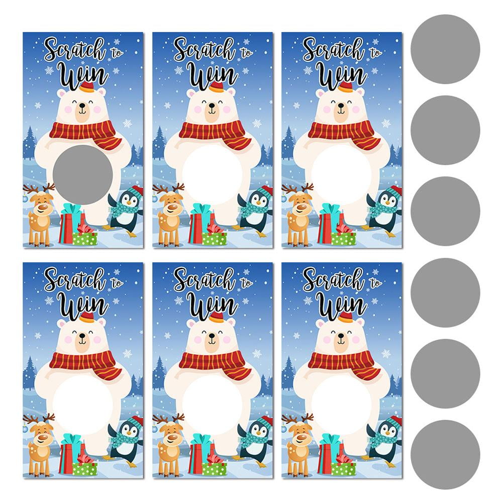 Pekkaxy 6-Pack Scratch Card Paper Set, Surprise Gift Reveal Stickers ...