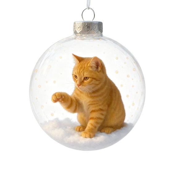 Pekkaxy Cat Christmas Ornament Set, Shatter-Resistant Plastic for Safe ...