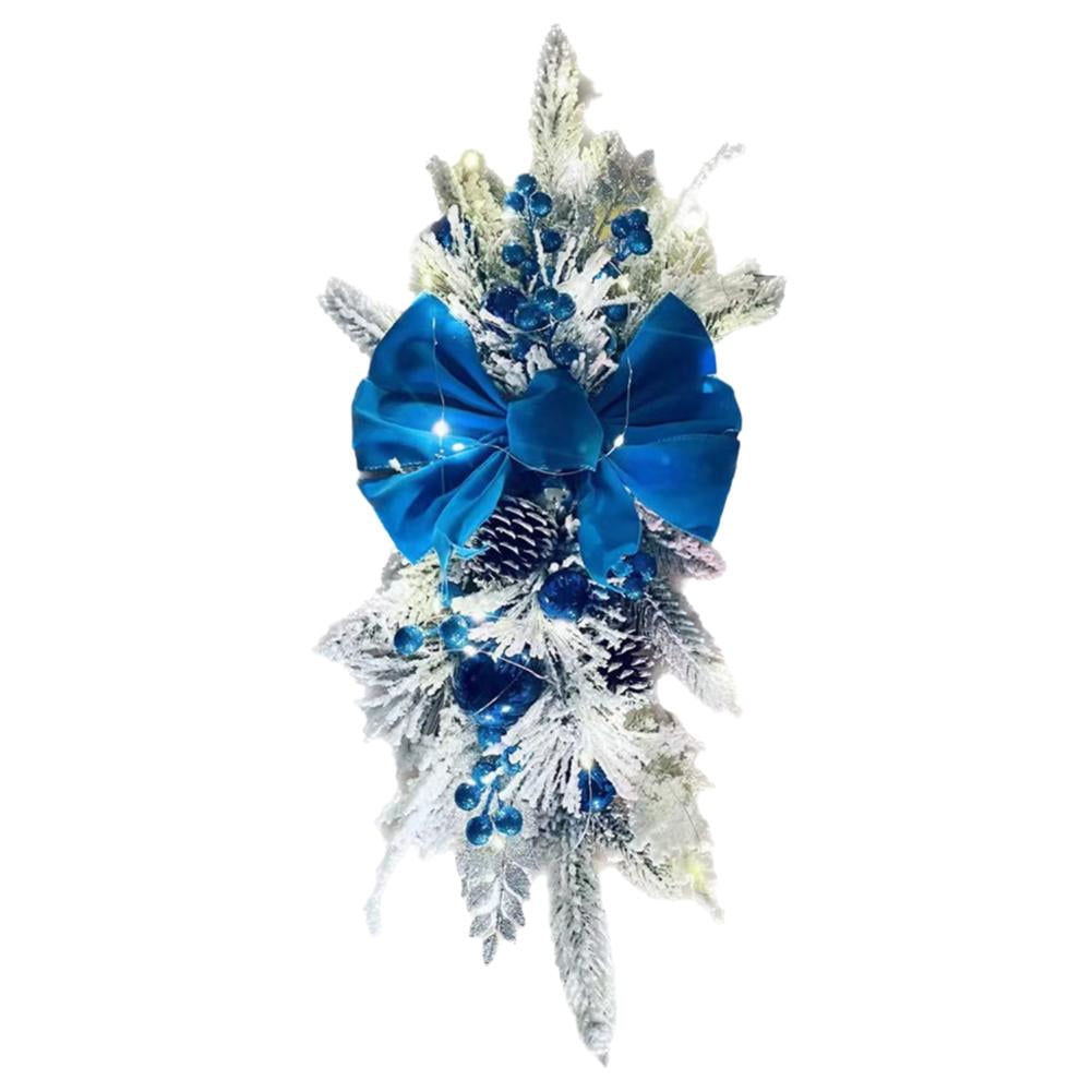 Pekkaxy Christmas Teardrop Swag Stair Hanging Decor, Artificial ...