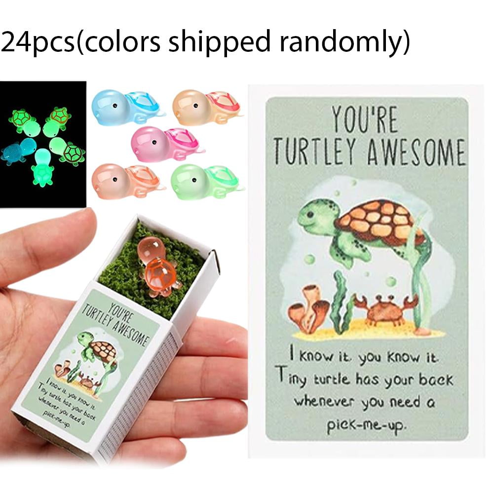 Pekkaxy Glow-in-the-Dark Resin Turtle Encouragement Set with ...