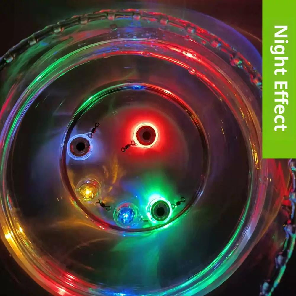Pekkaxy LED Underwater Fishing Lures, LED Lighted Bait Flasher, Deep ...