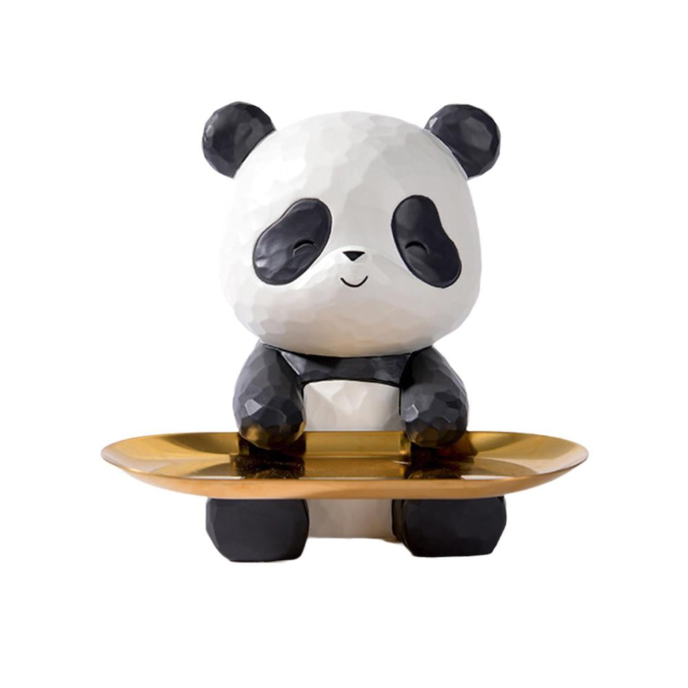 Pekkaxy Lucky Panda Key Storage Tray Entrance Decoration Living Room ...
