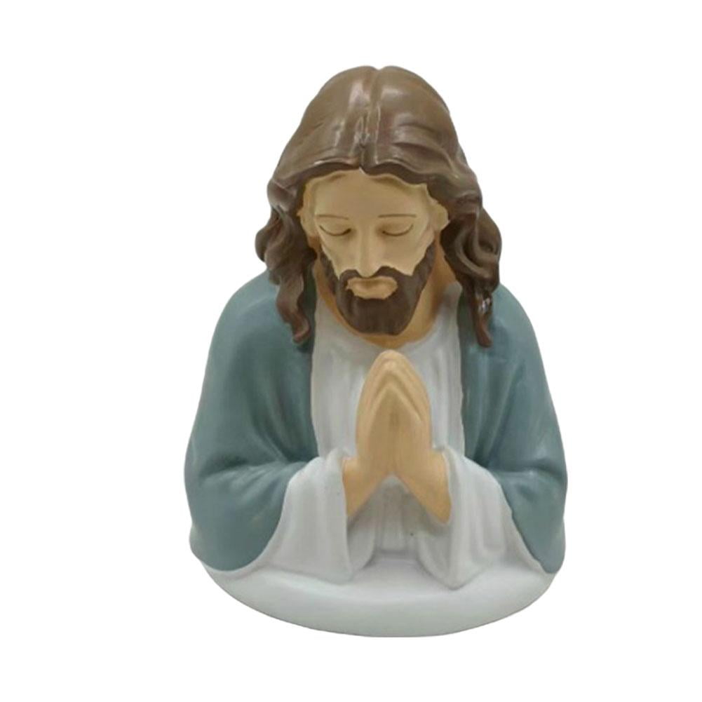 Pekkaxy Prayer Night Light, Christmas Table Lamp Resin Religious Statue ...