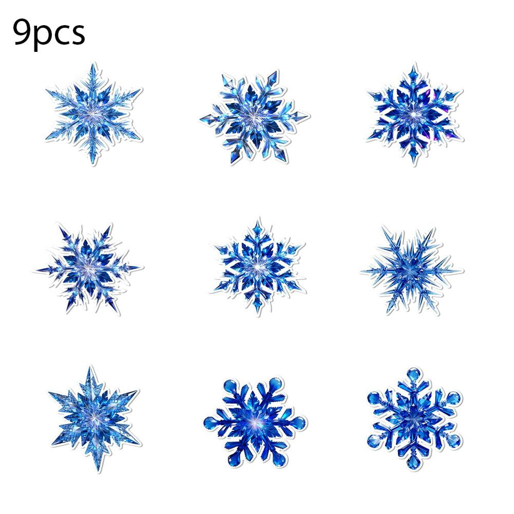 Pekkaxy Santa Claus Snowflake LED Light,3D Glowing Wall Decals,LED ...