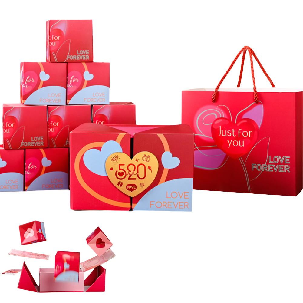 Pekkaxy Surprise Bounce Gift Box, 8x8x8 in, Dramatic Cascade Opening ...