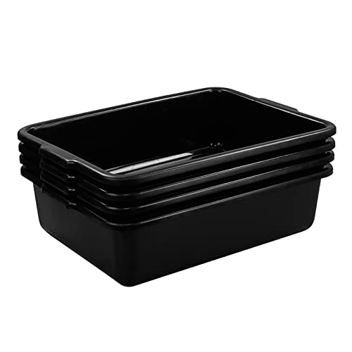 Pekky Large Commercial Bus Tub, Black, 4 Pack - Walmart.com