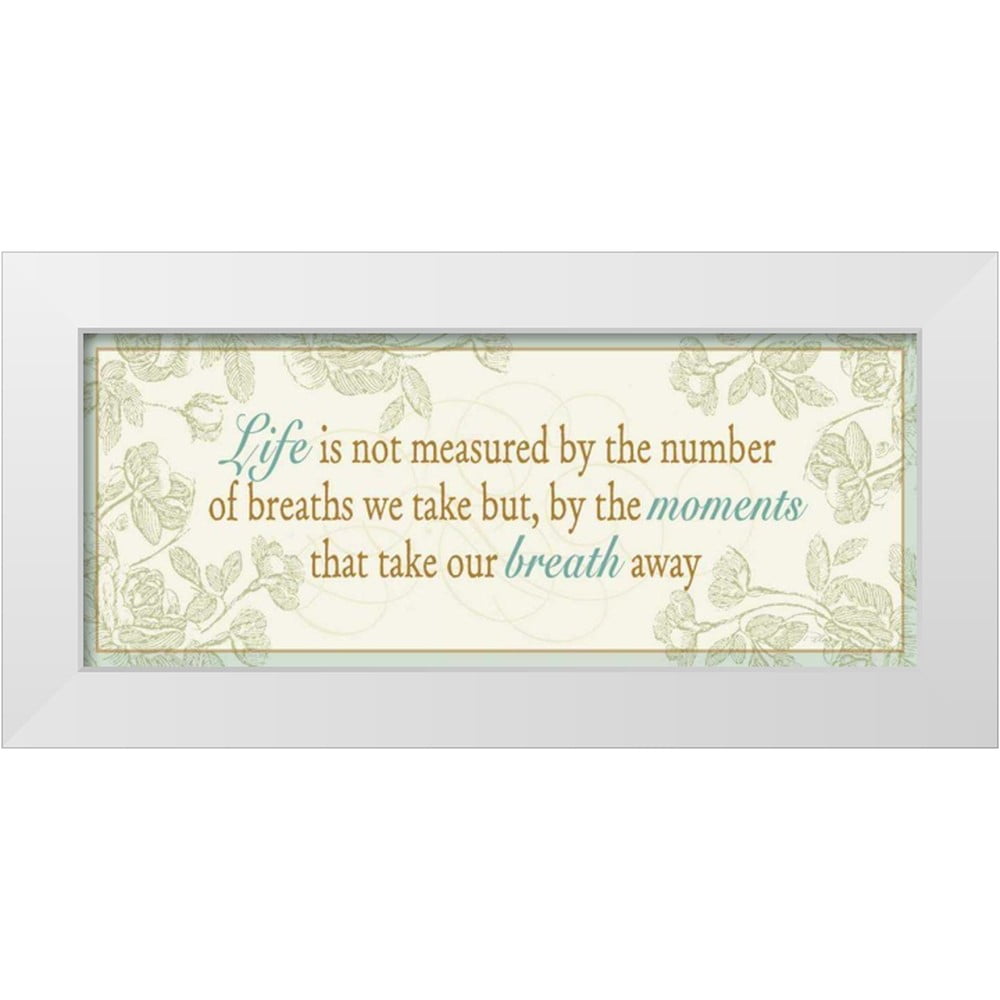 Pela 14x8 White Modern Wood Framed Museum Art Print Titled - Life is ...