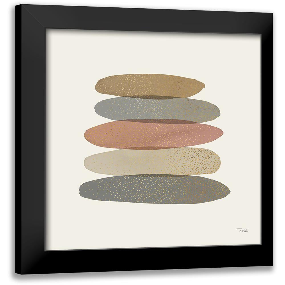 Pela 15x15 Black Modern Framed Museum Art Print Titled - Pastel Path ...