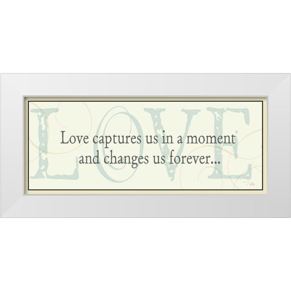 Pela 32x15 White Modern Wood Framed Museum Art Print Titled - Love ...