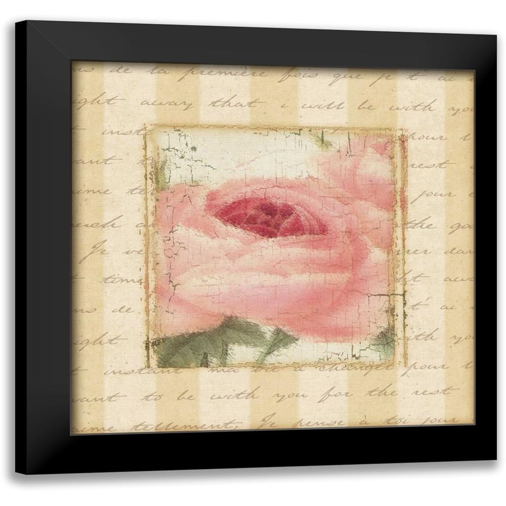 Pela Design 15x15 Black Modern Framed Museum Art Print Titled - Rose ...