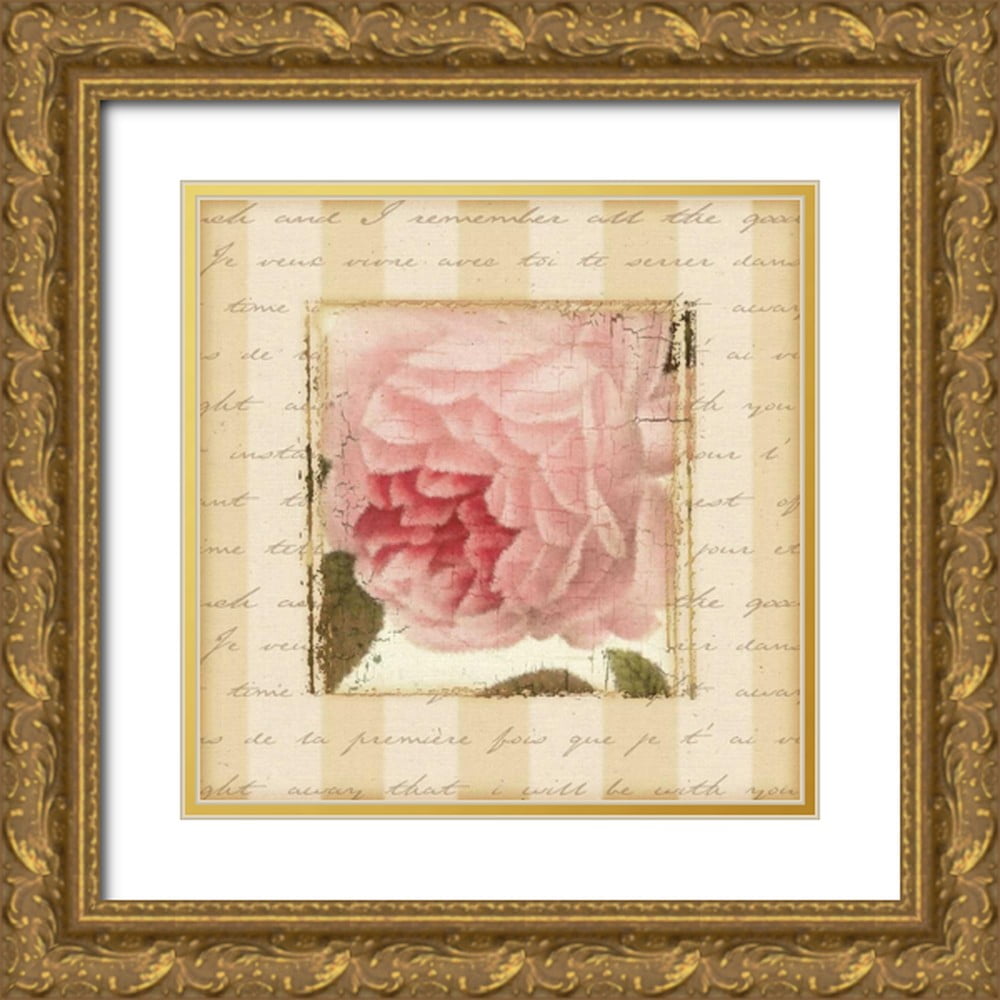 Pela Design 26x26 Gold Ornate Wood Framed with Double Matting Museum ...