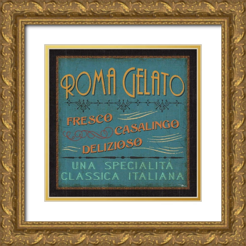 Pela Studio 15x15 Gold Ornate Wood Framed with Double Matting Museum ...