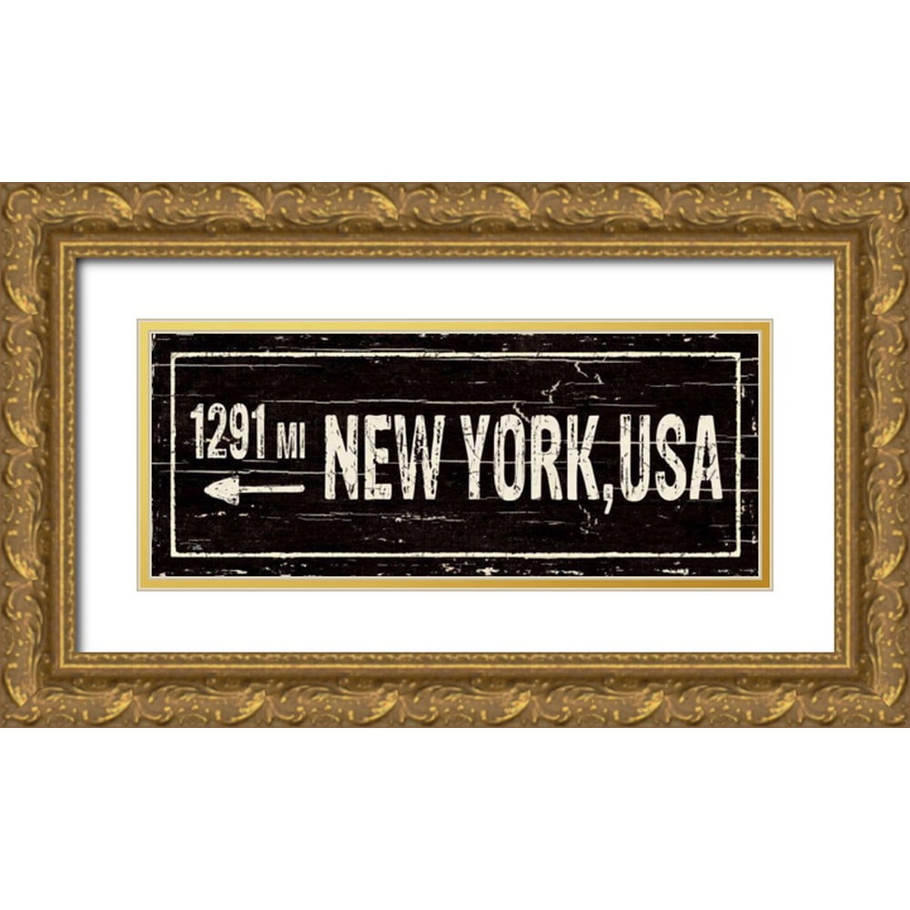 Pela Studio 18x10 Gold Ornate Wood Framed with Double Matting Museum ...