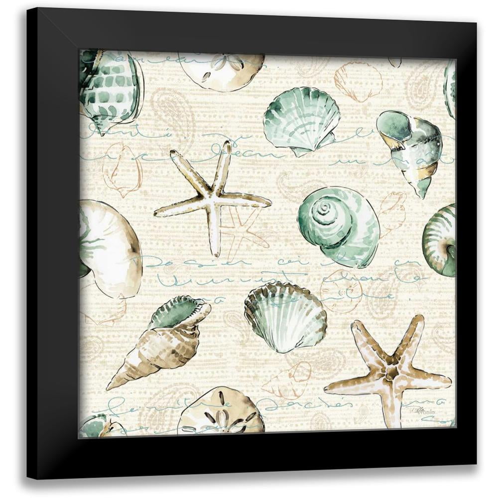 Pela Studio 20x20 Black Modern Framed Museum Art Print Titled - Ocean ...