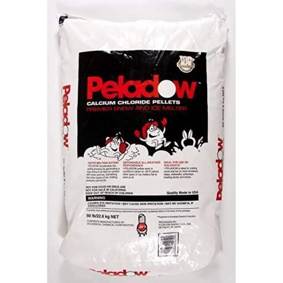 Peladow Snow and Ice Melter Chloride Pellets Bag, 50 lb. - Walmart.com