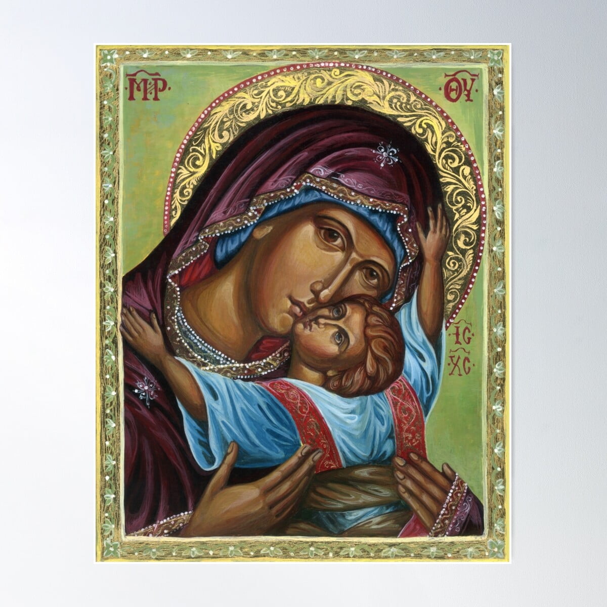 Pelagonitissa. The Virgin With The Playing Child. An Orthodox Icon ...