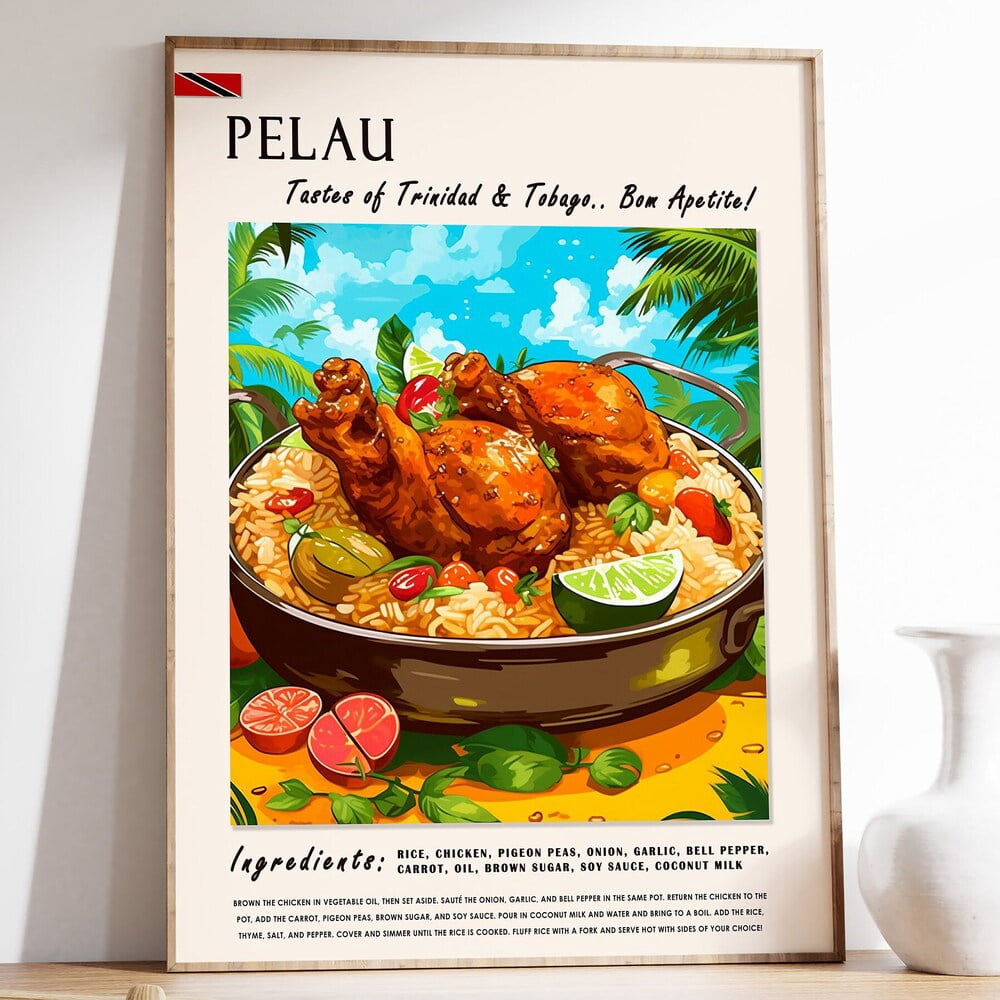 Pelau Trinidad And Tobago Kitchen Food Poster UNFRAMED PAPER POSTER ...