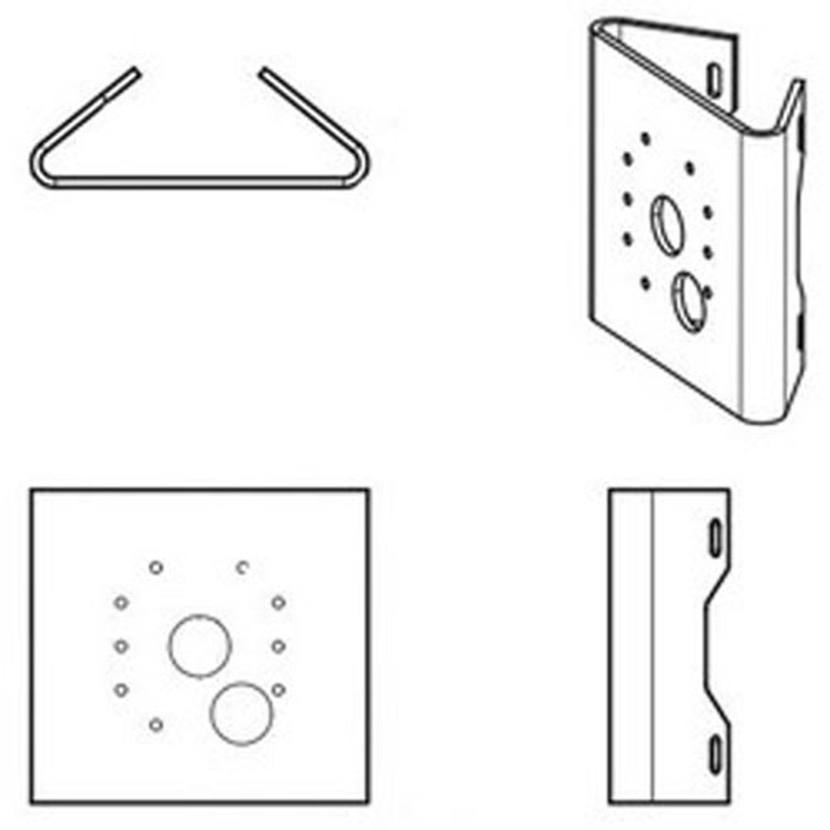 Pelco Environmental Pole Mount Bracket for Sarix IBP Series Bullet ...