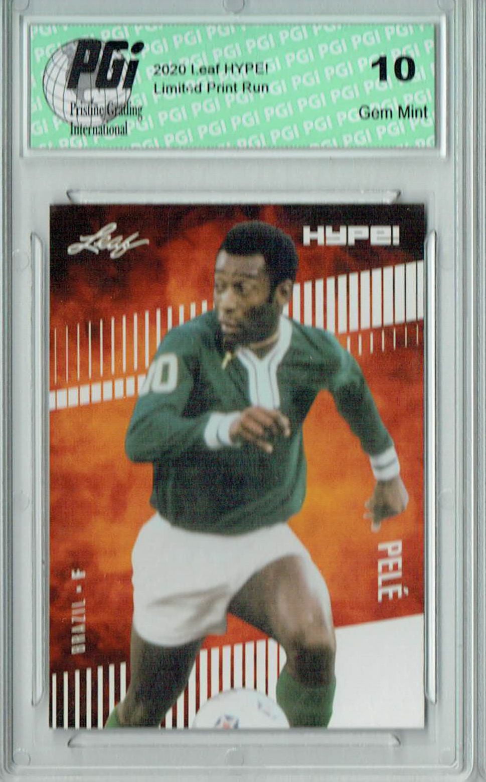 Pele 2020 Leaf HYPE! #45 Only 5000 Made Rookie Card PGI 10 - Walmart.com