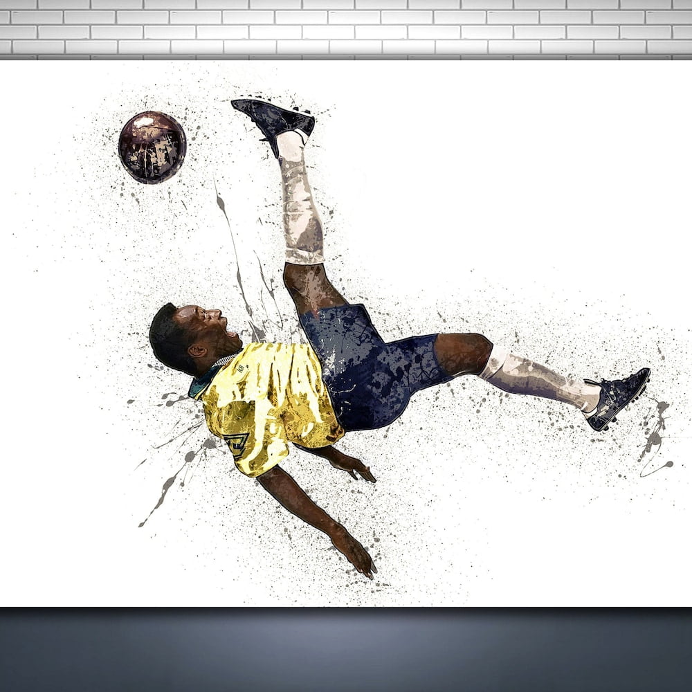 Pele Poster, sport poster, Man Cave, Kids Room, Game Room, Tribute Room ...
