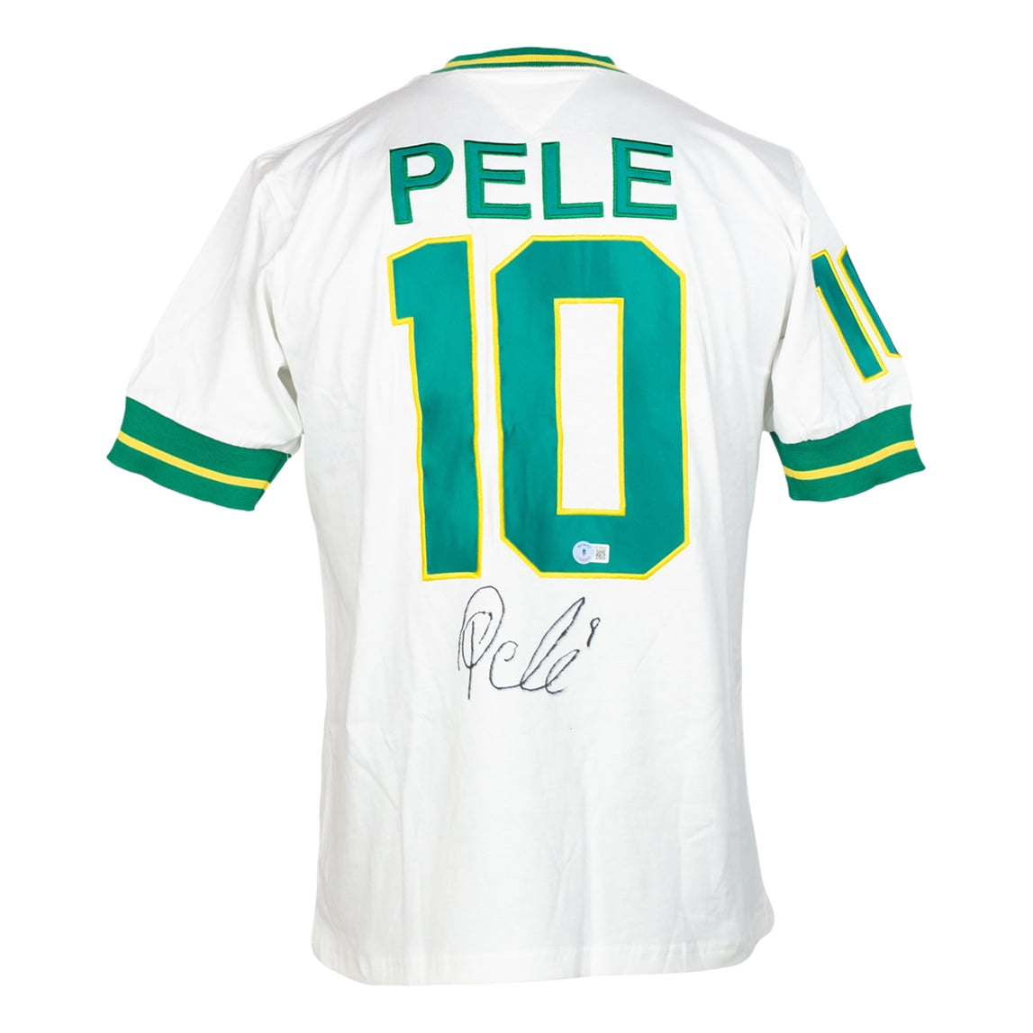 Pele Signed White York Cosmos Soccer Jersey BAS - Walmart.com