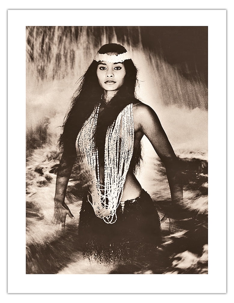 Pele's Sister - Namakaokahai Hawaiian Sea Goddess - Vintage Sepia Toned Photograph by Alan ...