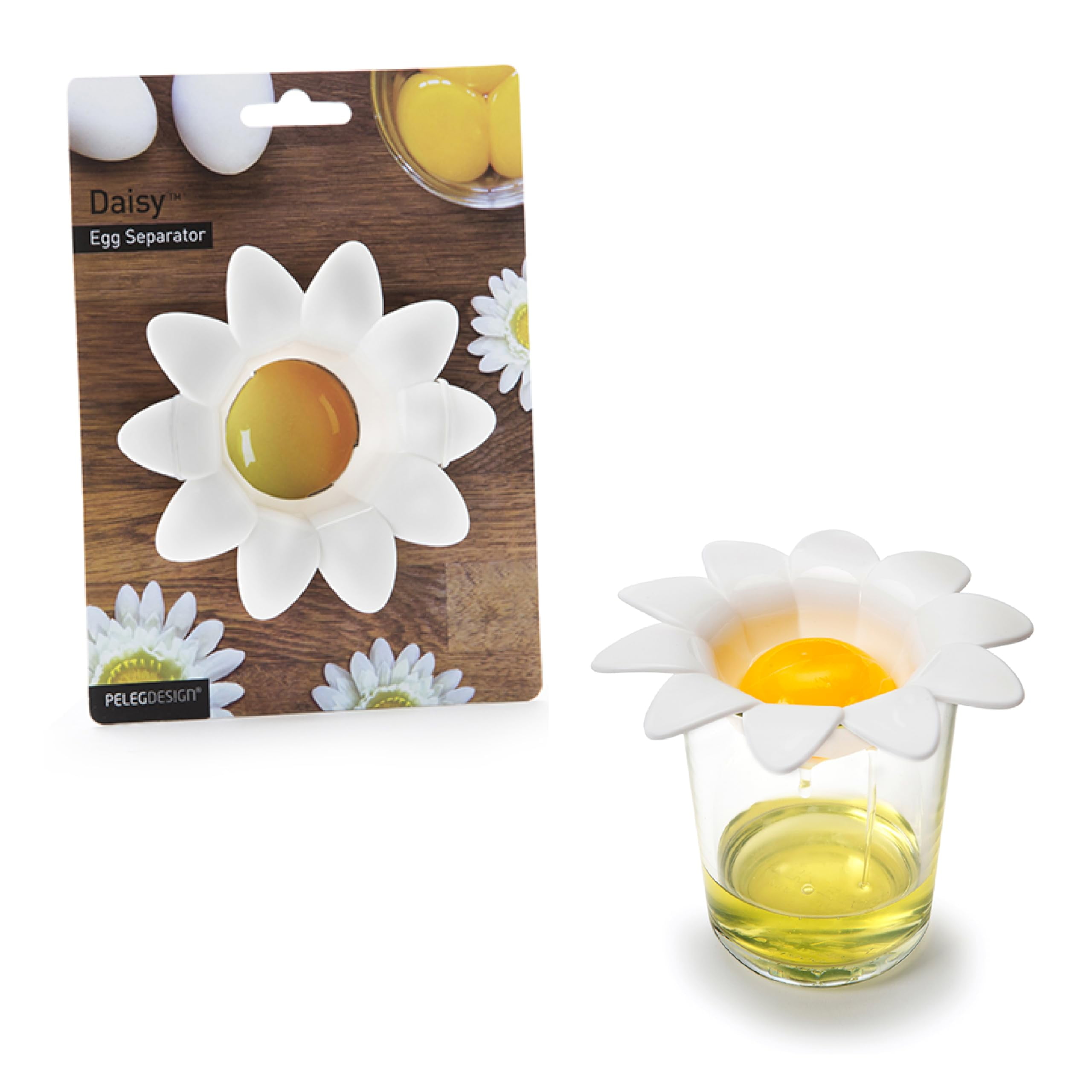 Peleg Design Daisy Plastic Egg Separator, Egg White Yolk Divider ...