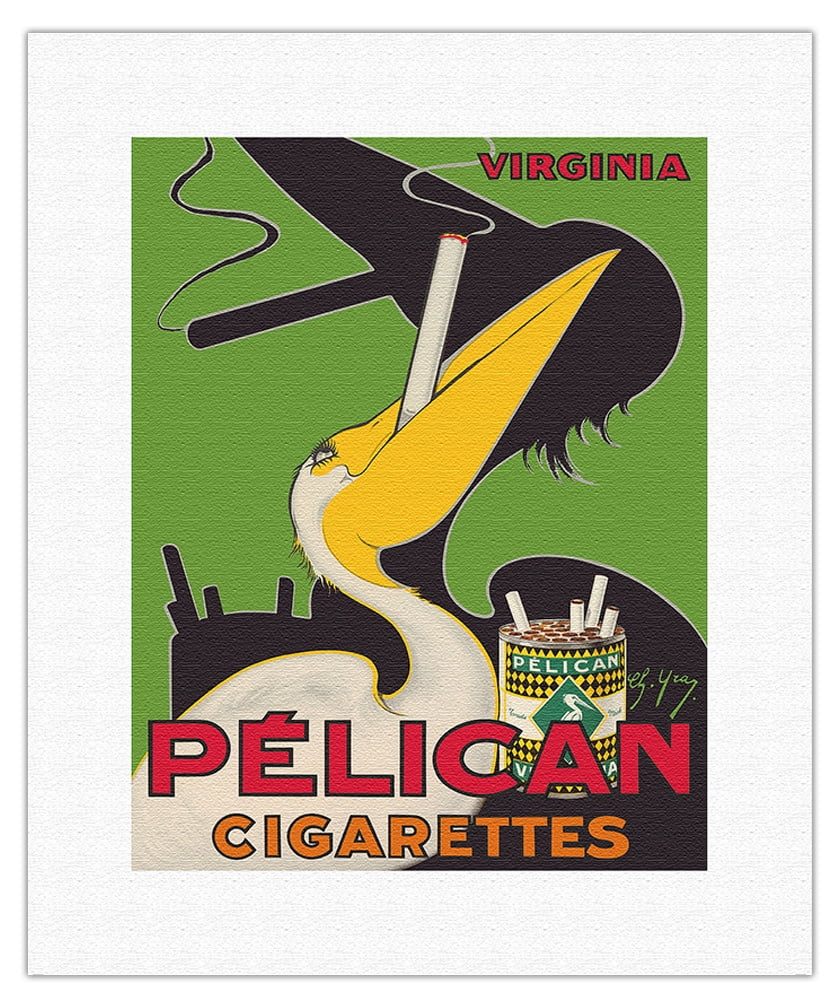 Pelican Cigarettes - American Virginia Tobacco - Vintage Advertising ...