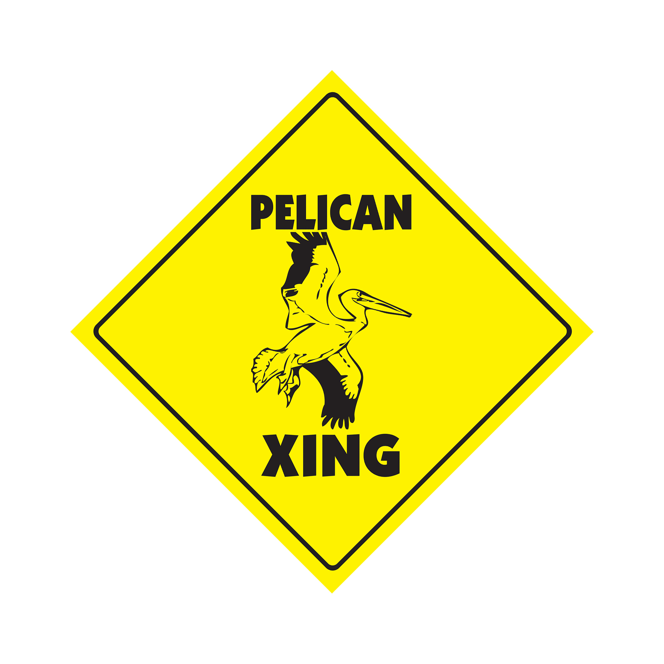 Pelican Crossing Decal Zone Xing | Indoor/Outdoor | 4" Tall animal sea ...