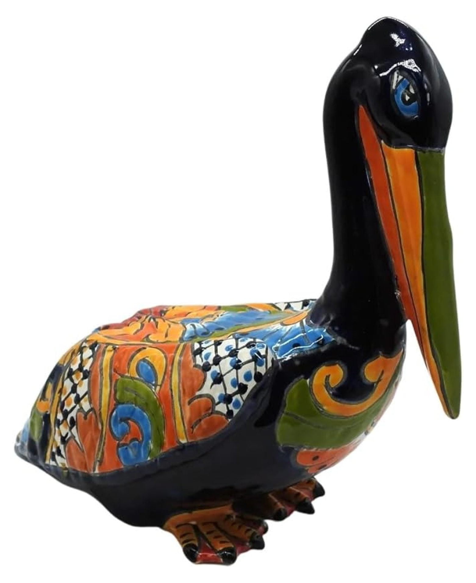 Pelican Figure Small Hand Painted Indoor Outdoor Multi Colored Figure ...