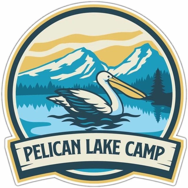 Pelican Lake Camp Camping Mountain Car Stickerphone Decal Water Bottle ...