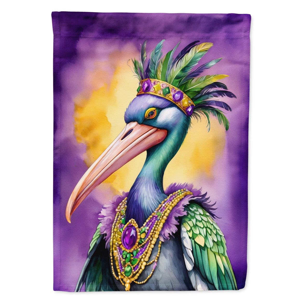 Pelican Mardi Gras House Flag 28 in x 40 in - Walmart.com