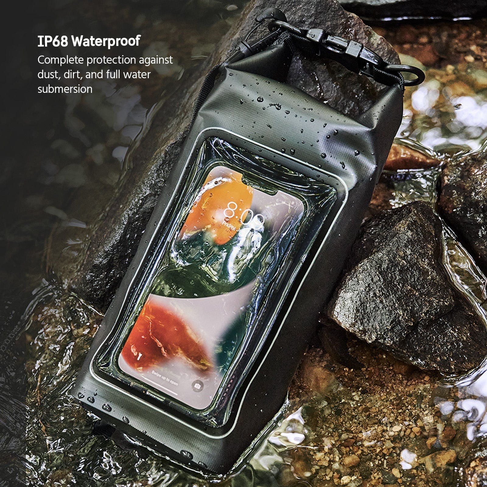 Pelican Marine 2L Waterproof Dry Bag with Phone Pouch - Outdoor Storage ...