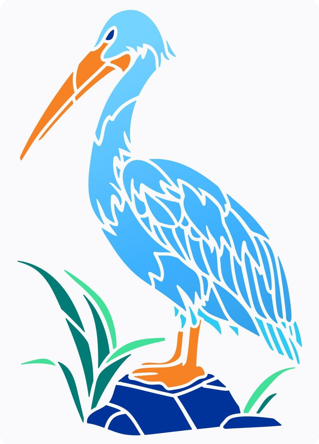 Pelican Painting Stencil 8.3x11.7inch Reusable Southern Bird Drawing ...