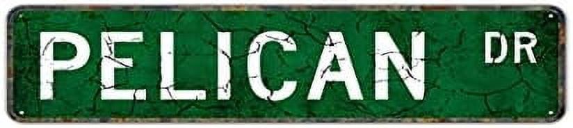 Pelican Tin Sign Street Sign Aluminum Metal Plaque Rustic Tin Sign ...