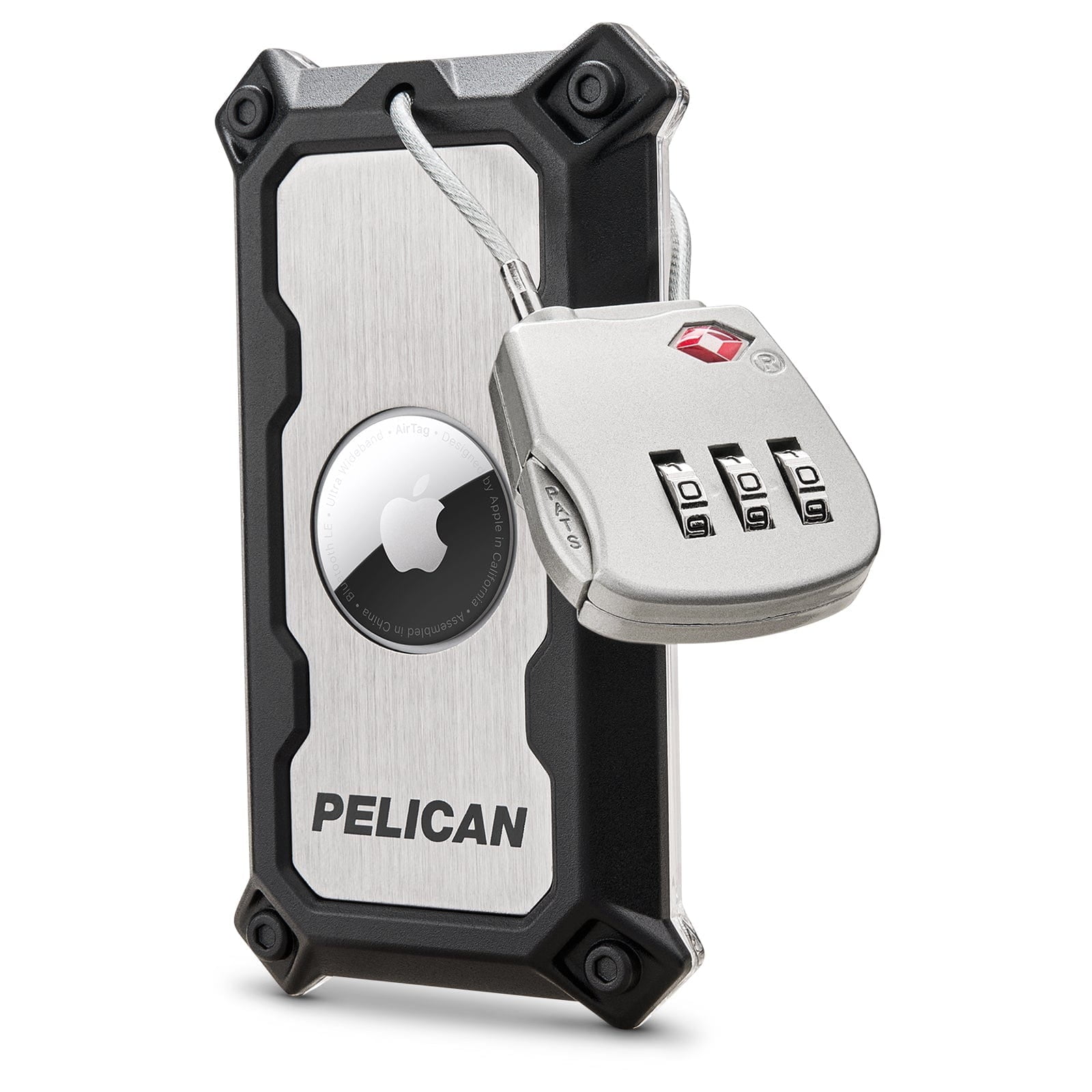 Pelican Tracker AirTag Luggage Lock - Brushed Titanium - Walmart.com
