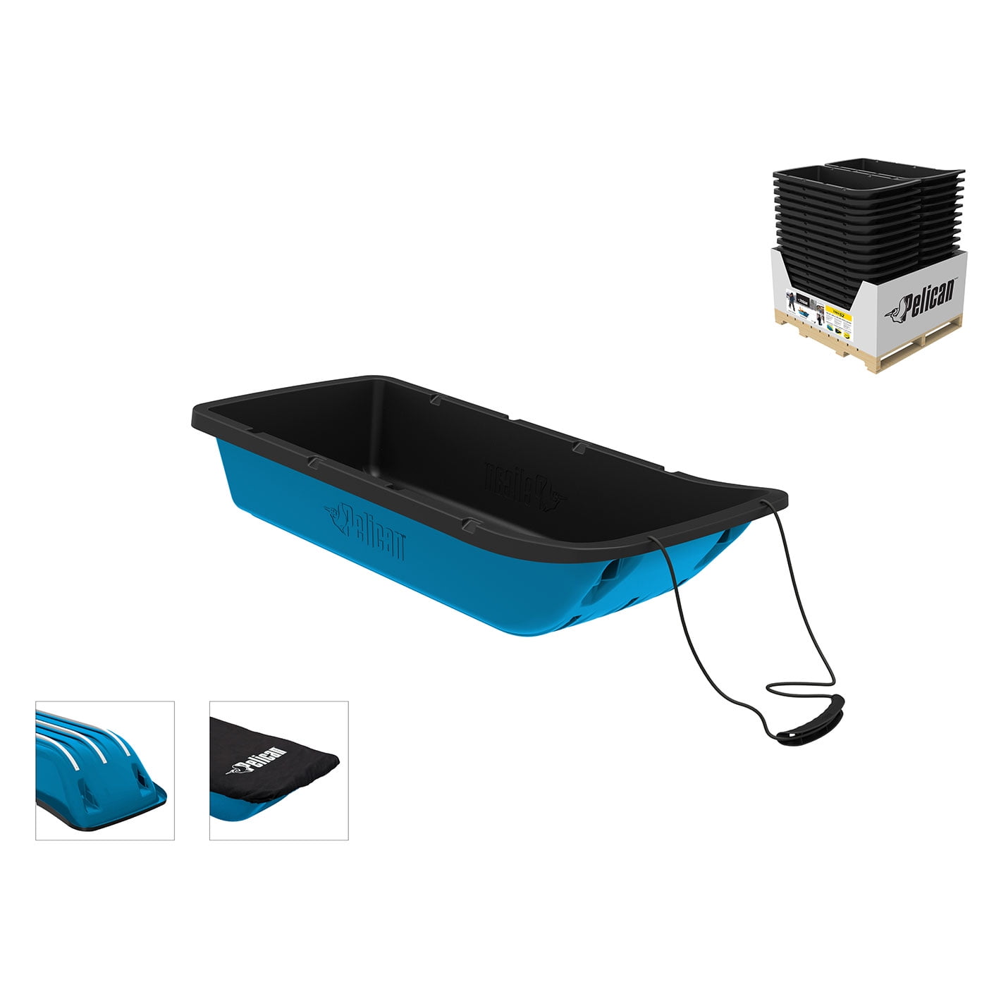 Pelican Trek 52 Utility Sled - Ram-X Runners, Pull Rope and Travel ...